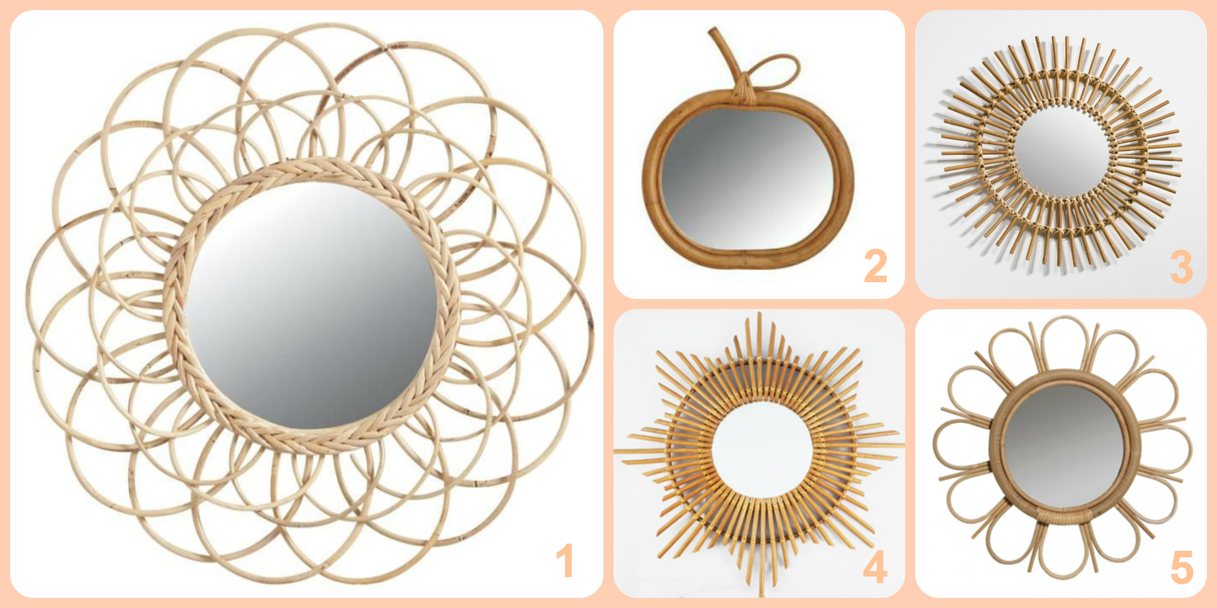 Miroirs en rotin : inspiration et adresses déco « (La parenthèse déco)